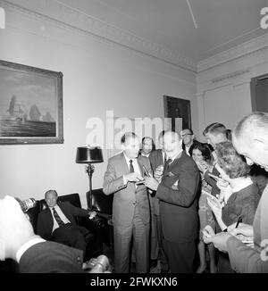 President Lyndon Johnson shows the press his gall bladder surgery scars ...