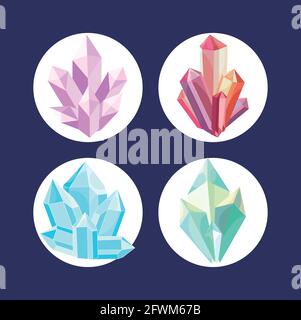 crystals designs set Stock Vector Image & Art - Alamy