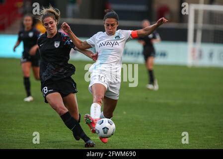 Chicago Red Stars defender Kayla Sharples (28) looks on during a NWSL ...