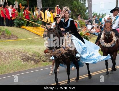 A Paniolo Rides in the King Kamehameha Day Parade in Kapa'au, North ...
