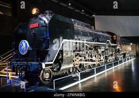JNR Class C62 on display at the Kyoto Railway Museum on October 23 ...