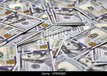 Banknotes lots of background texture close up money dollars from ...