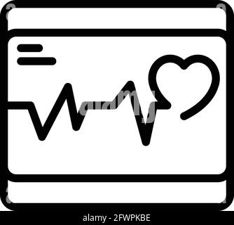 Screen defibrillator icon. Outline Screen defibrillator vector icon for web design isolated on ...