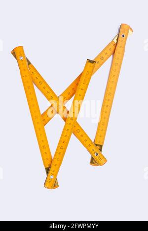 Construction carpenter ruler L shape on the white background Stock ...