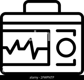 Display defibrillator icon. Outline Display defibrillator vector icon for web design isolated on ...