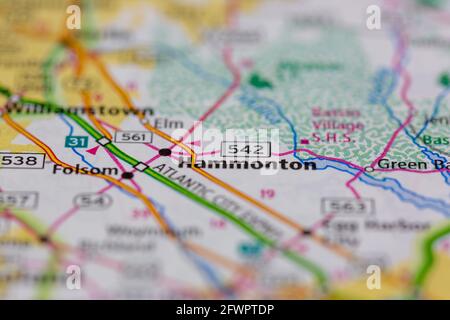 Hammonton New Jersey USA shown on a Geography map or road map Stock ...