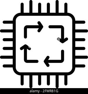 System regeneration icon. Outline System regeneration vector icon for ...