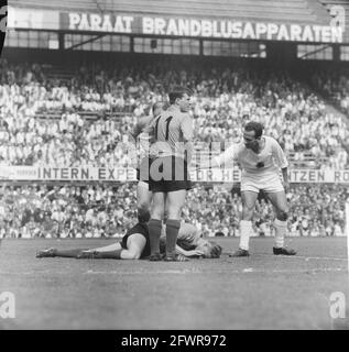 Netherlands against Albania 2-0, Klaas Nuninga in duel, May 24, 1964 ...