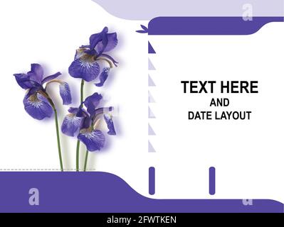 Flower with Vase Arrangement, Table Calendar Layout Design Stock Photo ...