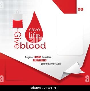 Save Blood Concept Layout Design, Blood Donation Concept Stock Photo ...