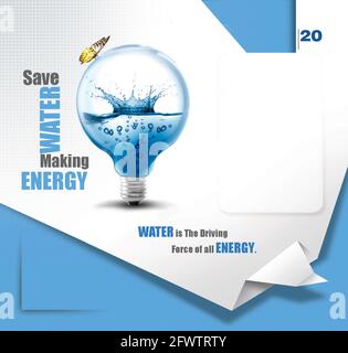 Save Water Table Calendar Layout Design, Save Water Design Idea Stock ...