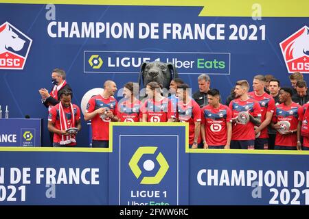 Celebration LOSC Lille the 2021 French Championship title on May 24 ...