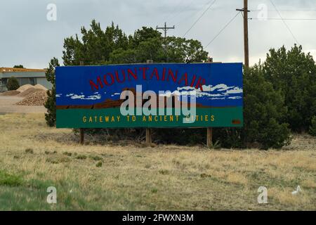 Mountainair, New Mexico - May 7, 2021: Exterior of an old abandoned ...