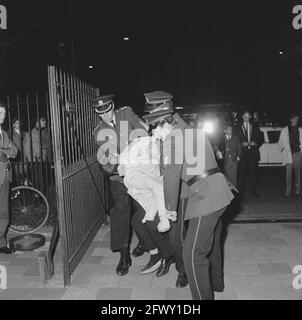 Provo-riot in Rotterdam, the arrest of one of the twenty provos, May 14 ...