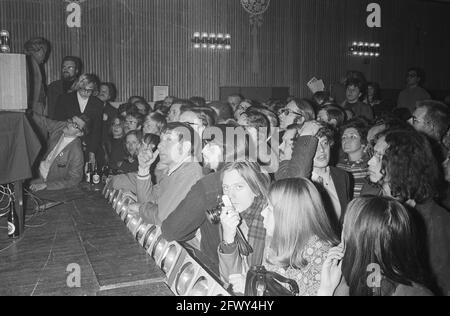 Audience in the room watching the results on television, April 28, 1971 ...