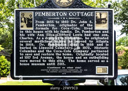 USA, Georgia, Columbus, The Pemberton House, former home of Dr. John ...