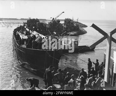 Rilland Bath closing diving hole sinking ship, April 21, 1953, ships ...