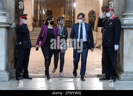 The president of the Generalitat de Catalunya, Salvador Illa, during ...