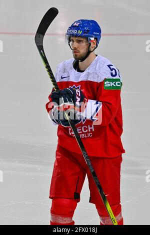 Michael Spacek (CZE) is seen during a warm-up prior to the Czech Hockey ...