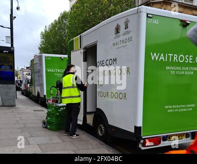 Waitrose & Partners delivery van and driver - Bringing Our Store To ...