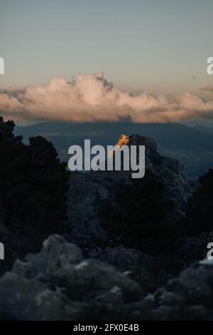 Scenic view of spacious mountainous terrain with slopes covered with ...