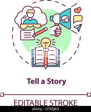 Tell story concept icon Stock Vector Image & Art - Alamy