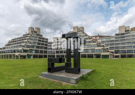 Ziggurats at the University of East Anglia UEA in Norwich UK - the ...