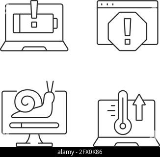 Operating system icons set flat vector isolated Stock Vector Image ...