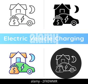 EV energy tariff linear icon Stock Vector Image & Art - Alamy