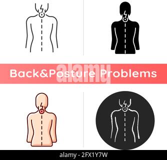 Muscle pain glyph icon. linear style sign for mobile concept and web ...
