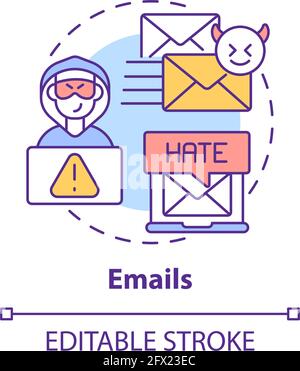 Internet trolling abstract concept vector illustration. Digital ...