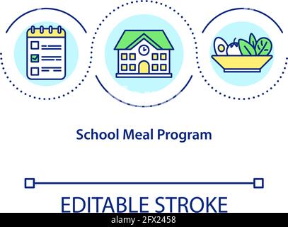 School lunch plate icon, outline style Stock Vector Image & Art - Alamy