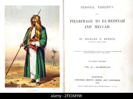 RICHARD BURTON (1821-1890) English explorer in some of the clothes he ...