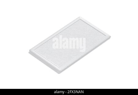 Blank white rectangle embroidered patch mockup pair, isolated Stock ...