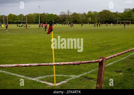 Tondu Robins v Carn Rangers at Pandy Park on the 25th May 2021. Credit ...