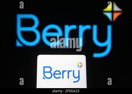 Ukraine. 25th May, 2021. In this photo illustration, Berry Global logo ...