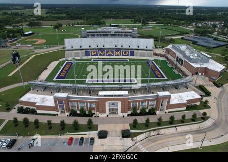 An aerial view of Panther Stadium at Blackshear Field on the campus of ...