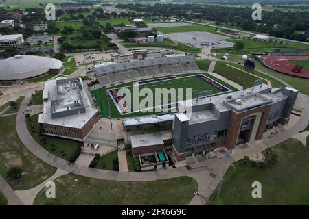 An aerial view of Panther Stadium at Blackshear Field on the campus of ...