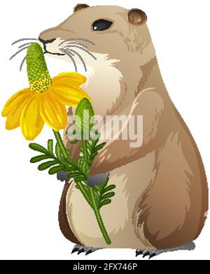 Cute Prairie Dog cartoon vector illustration Stock Vector Image & Art ...