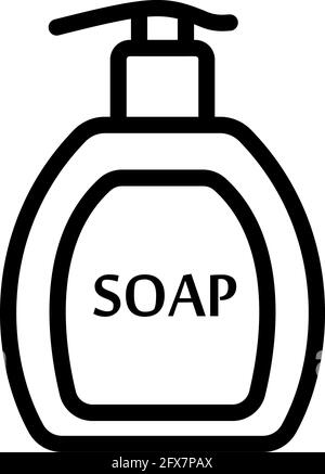 Liquid Soap Icon. Editable Bold Outline With Color Fill Design. Vector ...