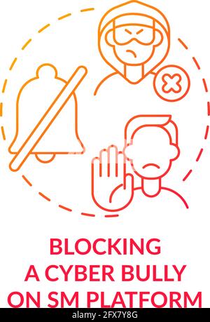 block report cyberbullying line icon vector illustration Stock Vector ...