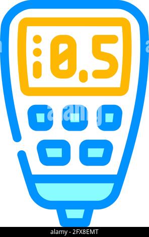thickness gauge device icon color illustration Stock Vector Image & Art ...