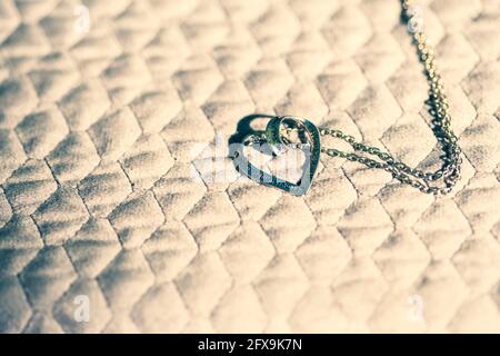 Heart pendant necklace symbol of love Romance Valentine's Day Closeup ...