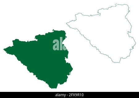 Nagpur City (Republic of India, Maharashtra State) map vector ...