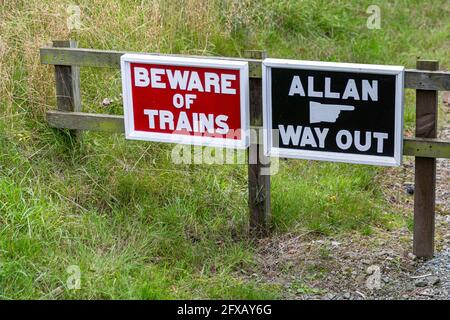 Welsh sign, Castell Caereinion Station, Welshpool & Llanfair Light ...
