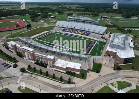 An aerial view of Panther Stadium at Blackshear Field on the campus of ...