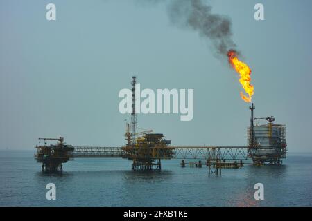 The Total OFON oil and gas complex, offshore Nigeria Stock Photo - Alamy