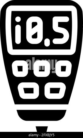 thickness gauge device glyph icon vector. thickness gauge device sign ...