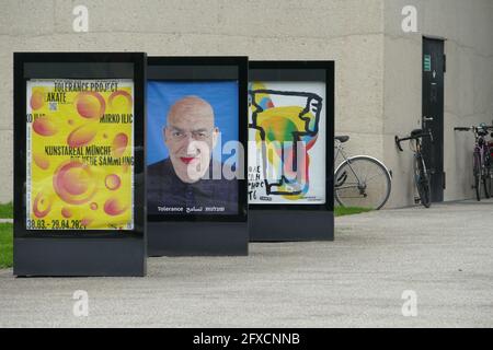 Tolerance Poster Project by Mirko Ilic, Munich. In front of restaured ...