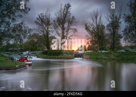 Chelmer and Blackwater Canal at Paper Mill Lock Little Baddow Essex ...